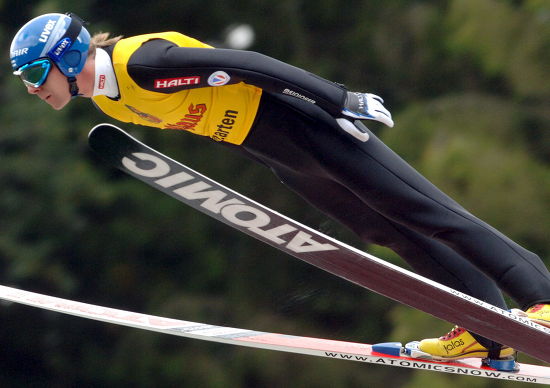 Finnish Janne Ahonen During His Jump Editorial Stock Photo - Stock ...