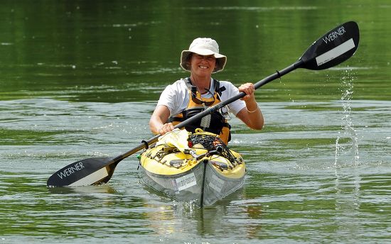 Australian Sandy Robson Paddles On Donau Editorial Stock Photo - Stock ...