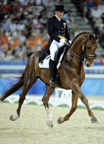 German Dressage Rider Heike Kemmer Horse Editorial Stock Photo - Stock ...