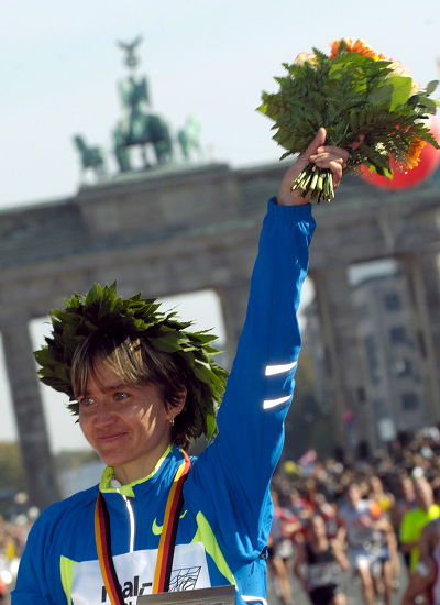 German Marathon Runner Irina Mikitenko Happy Editorial Stock Photo ...