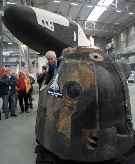 German Astronaut Ulf Merbold Peers Out Editorial Stock Photo - Stock ...