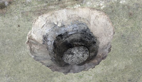 Aerial View Salt Dome Collapsed Under Editorial Stock Photo - Stock ...