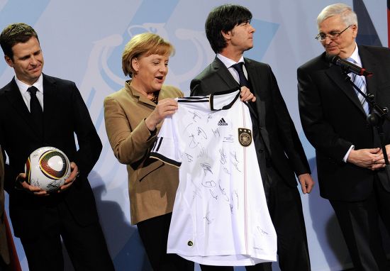 German Chancellor Angela Merkel 2l Poses Editorial Stock Photo - Stock ...