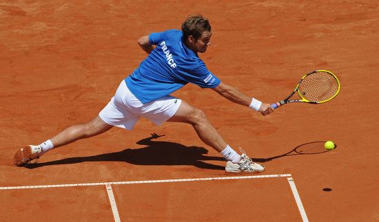 Richard Gasquet France Performs Backhand During Editorial Stock Photo ...