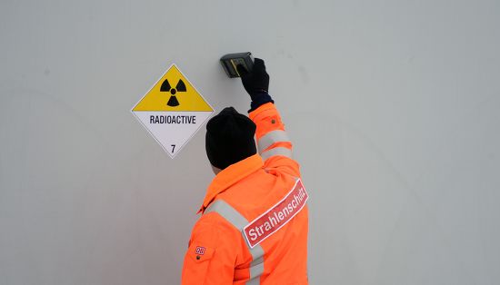 Police Officer Measure Nuclear Radiation Castortransport Editorial ...