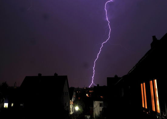 Lightning Strikes Over Kassel Germany 14 Editorial Stock Photo - Stock ...