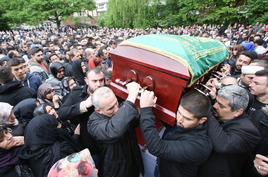 Coffin Diren Dede Carried During Funeral Editorial Stock Photo - Stock ...