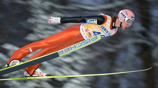Austrian Ski Jumper Martin Koch Airborne Editorial Stock Photo - Stock ...