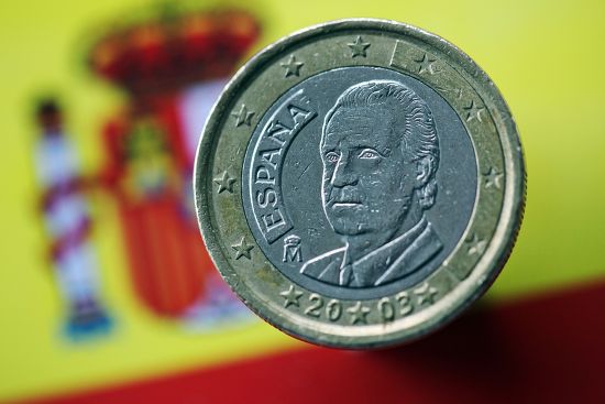 Illustration Shows Spanish Euro Coin On Editorial Stock Photo - Stock ...