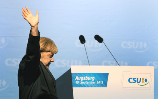 German Chancellor Angela Merkel Waves She Editorial Stock Photo - Stock ...