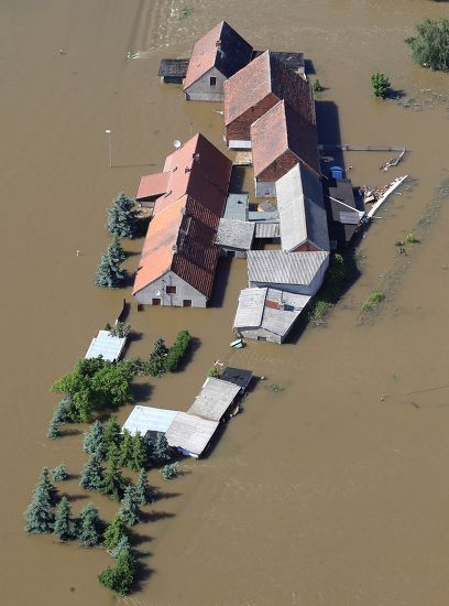 Aerial View Houses Village Fischbeck Germany Editorial Stock Photo ...