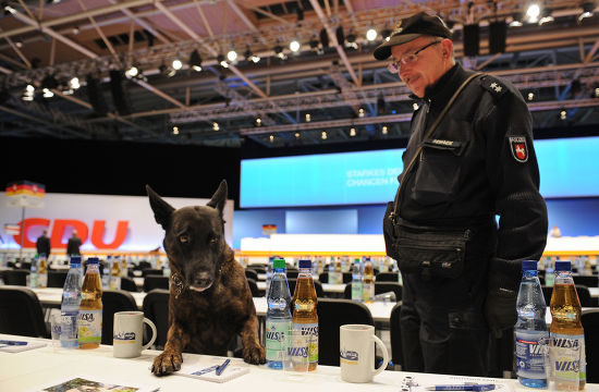 Police Officer His Dog Inspect Seats Editorial Stock Photo - Stock ...