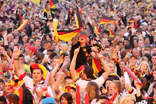 German Fans Celebrate They Watch Uefa Editorial Stock Photo - Stock ...