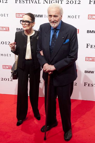 Actor Christopher Lee Wife Gitte Arrive Editorial Stock Photo - Stock ...