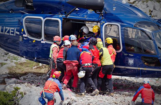 Rescue Helpers Carry Injured Cave Explorer Editorial Stock Photo ...