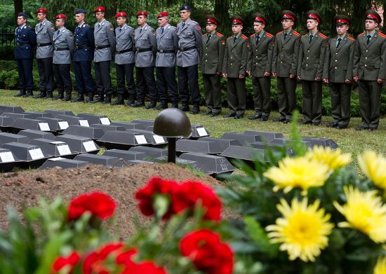 German Russian Soldiers Stand Besides Coffins Editorial Stock Photo ...