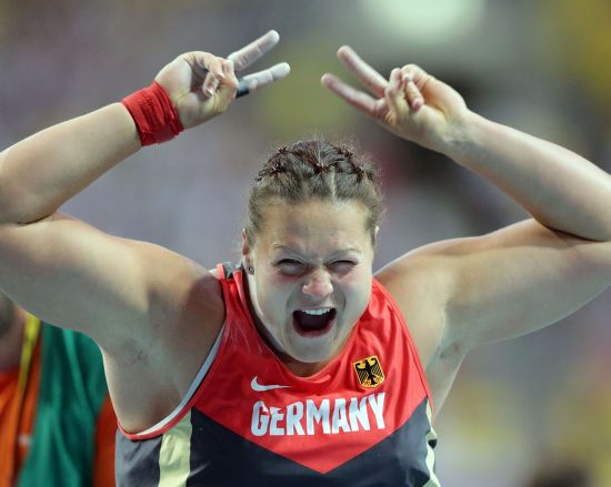 Christina Schwanitz Germany Reacts Womens Shot Editorial Stock Photo ...