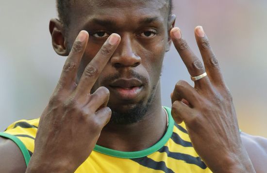 Usain Bolt Jamaica Gestures Mens 200m Editorial Stock Photo - Stock ...