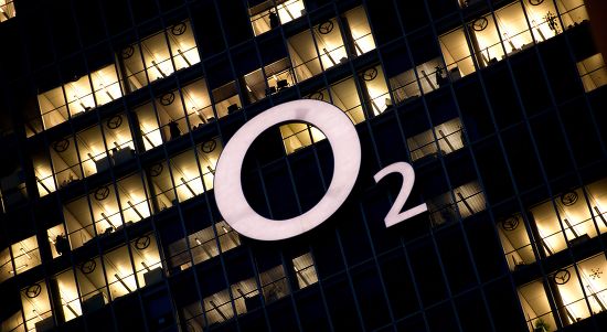 Logo Mobile Operator O2 Lit On Editorial Stock Photo - Stock Image ...