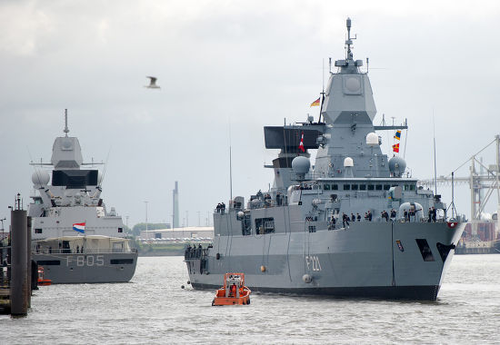 German Navys Frigate Hesse Arrives R Editorial Stock Photo - Stock ...