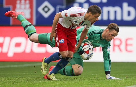 Schalkes Goalkeeper Ralf Faehrmann Back Hamburgs Editorial Stock Photo ...
