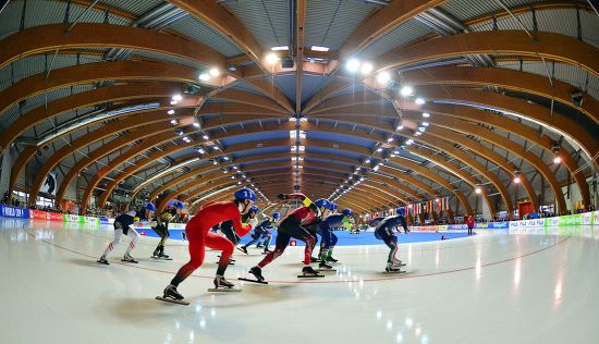 Skaters Action During Mens Mass Start Editorial Stock Photo - Stock ...