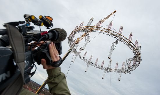 Crane Lifts Wichern Advent Wreath Onto Editorial Stock Photo - Stock ...