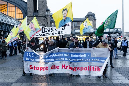 Members Kurdish German Turkish Groups Carry Editorial Stock Photo ...