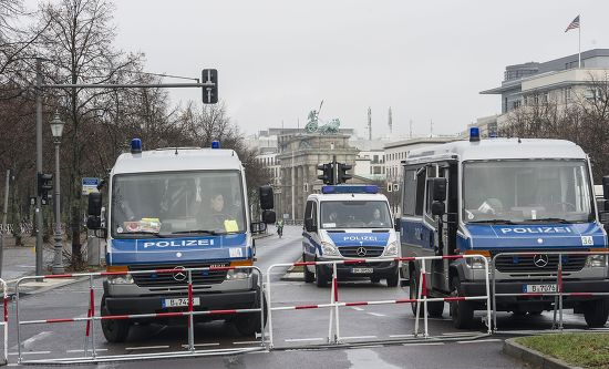 Police Cars Blockade By Us Embassy Editorial Stock Photo - Stock Image ...