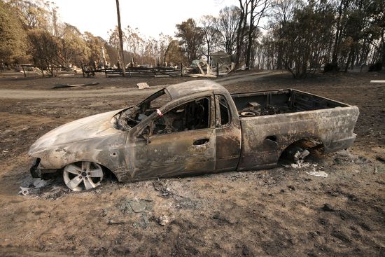Fire Damaged Car Victorian Town Kinglake Editorial Stock Photo - Stock ...