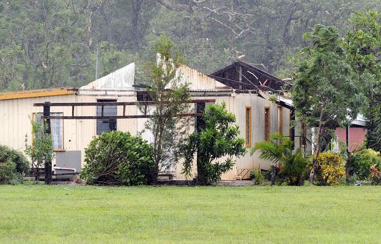 House Damaged By Cyclone Ita Seen Editorial Stock Photo - Stock Image ...