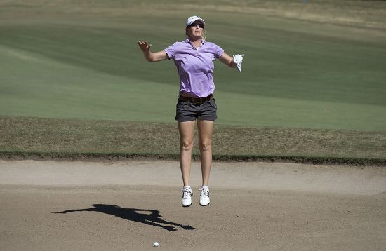 Australian Golfer Alison Whitaker Jumps Before Editorial Stock Photo ...