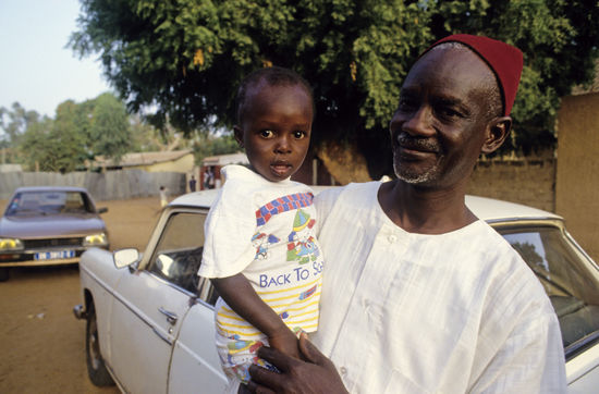 Local Man Holding Child Town Thies Editorial Stock Photo - Stock Image ...
