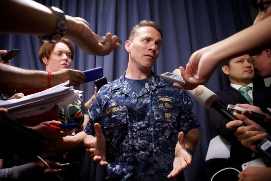 Captain Mark Matthews Us Navy Talks Editorial Stock Photo - Stock Image ...