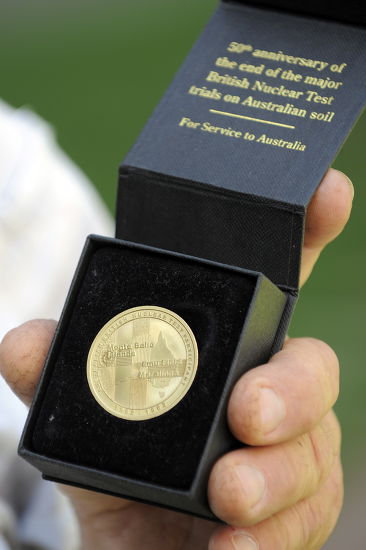 Medallion Presented Maralinga Veteran Geoffrey Gates Editorial Stock ...