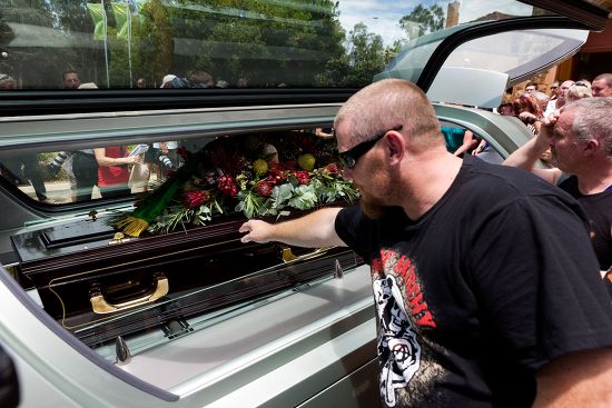 Hundreds Mourners Gather Funeral Bushranger Australian Editorial Stock ...