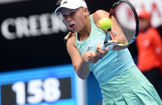 Caroline Wozniacki Denmark Plays Against Taylor Editorial Stock Photo ...
