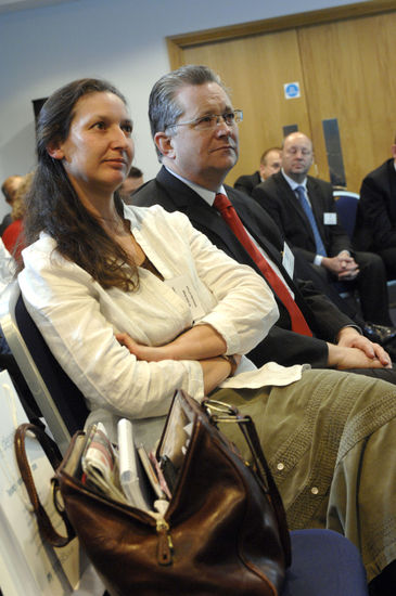 Dr Julie Rugg Flanked By John Editorial Stock Photo - Stock Image ...