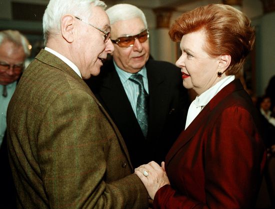 Latvian President Vaira Vike Freiberga Historians Editorial Stock Photo ...