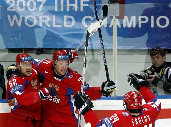 Russian Player Andrey Markov L Celebrates Editorial Stock Photo - Stock ...