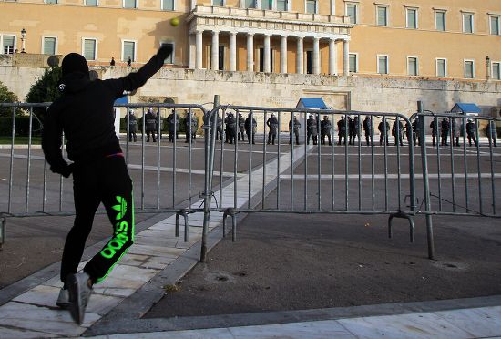 High School Student Throws Orange Riot Editorial Stock Photo - Stock ...