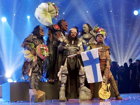 Band Lordi Finland Celebrates Their Victory Editorial Stock Photo ...