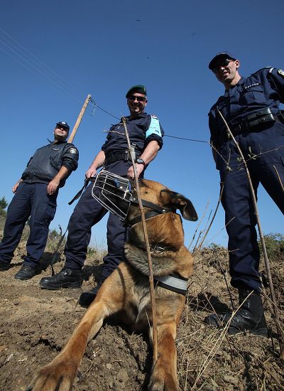 Greek Police Officers Together Frontex Border Editorial Stock Photo ...