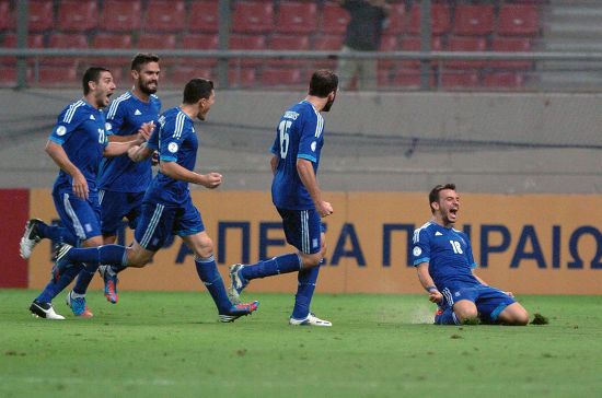 Greeces Player Sotiris Ninis R Celebrates Editorial Stock Photo - Stock ...
