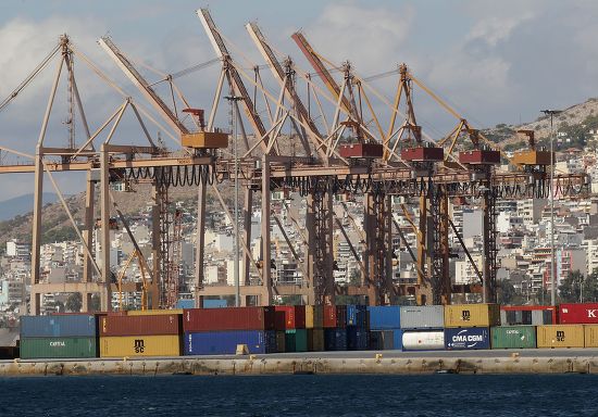 Containers Backlogged Customs House Port Piraeus Editorial Stock Photo ...