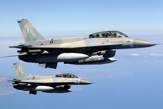 Greek Air Force F16 Fighter Jets Editorial Stock Photo - Stock Image ...