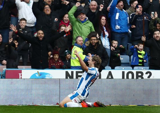 Michael Hefele Huddersfield Town Celebrates Scoring Editorial Stock ...