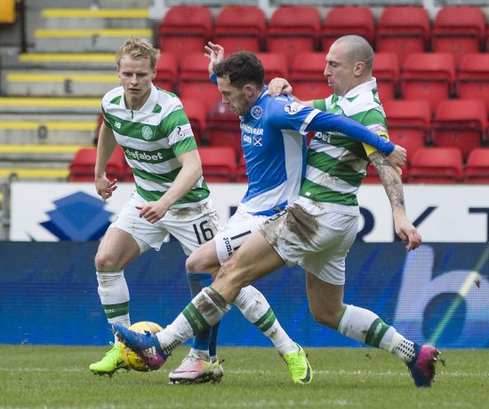 Scott Brown Celtic Tackles Danny Swanson Editorial Stock Photo - Stock ...