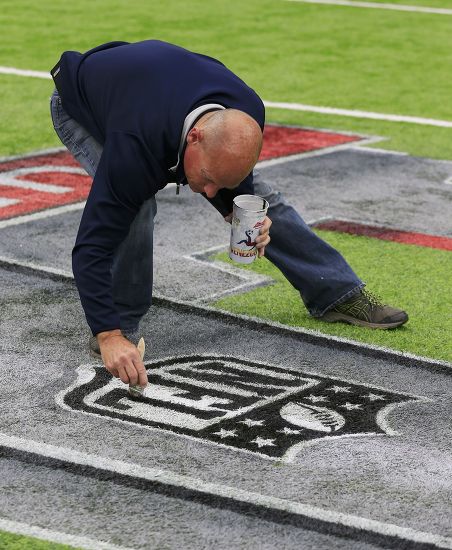 Groundskeeper Ed Mangan Works On Painted Editorial Stock Photo - Stock ...
