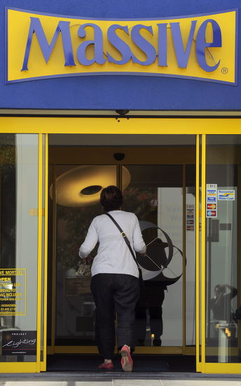 Woman Enters Massive Store Mortsel Belgium Editorial Stock Photo ...
